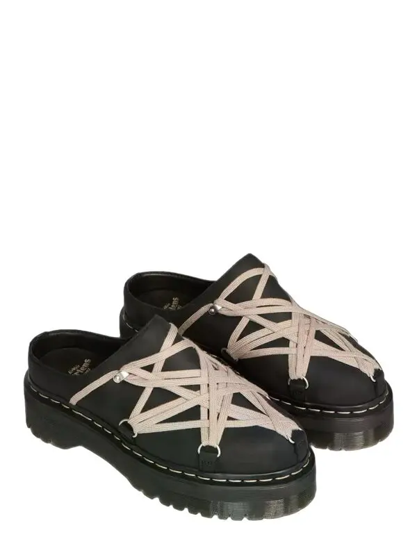 Rick Owens X Dr. Martens Quad Sole Megalace Slip-ons - Black