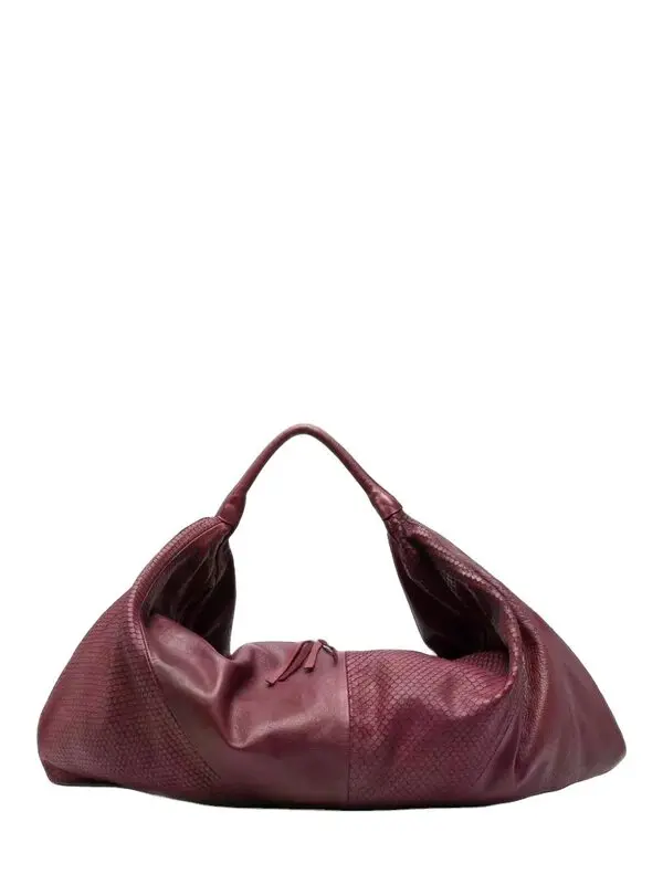 SOMMET Dune Snakeskin-effect Shoulder Bag - Red