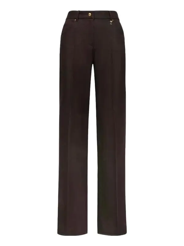 Moncler Pressed-crease Straight-leg Trousers - Brown
