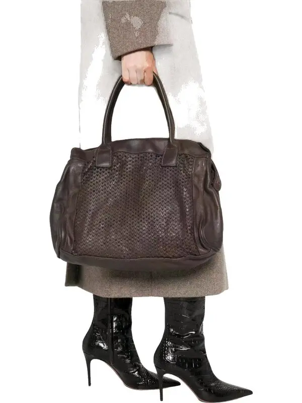 SOMMET Leather Shoulder Bag - Brown