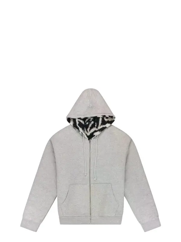 DENIM TEARS Zebra-lined Hoodie - Grey