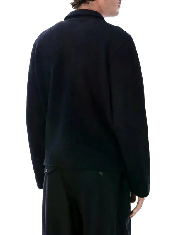 Universal Works Button-up Patch-pocket Coat - Blue