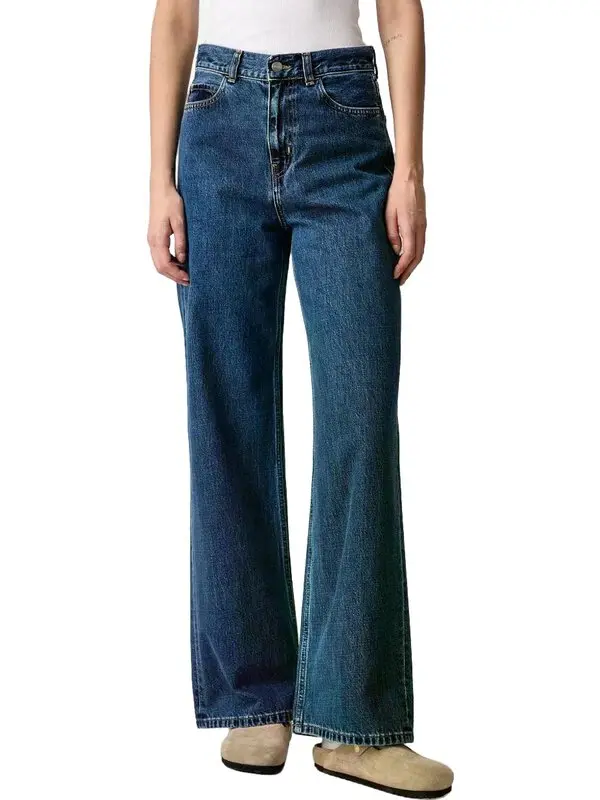 Carhartt Work In Progress Jane Logo-patch Wide-leg Jeans - Blue