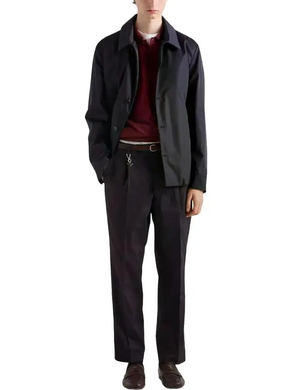 Prada Wool And Silk Polo Sweater - Red