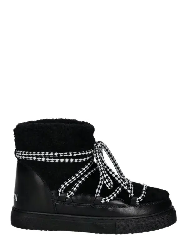 Inuikii Shearling-trim Ankle Boots - Black