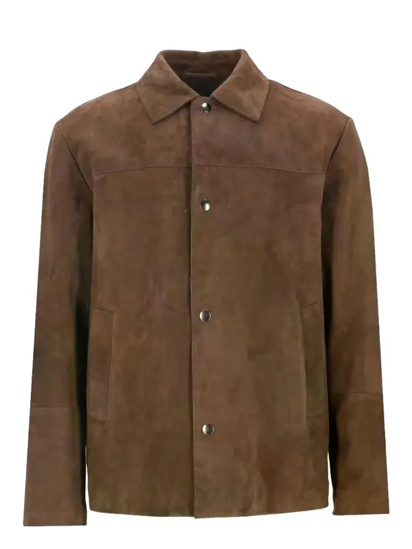 Mauro Grifoni Suede Button-fastening Jacket - Brown