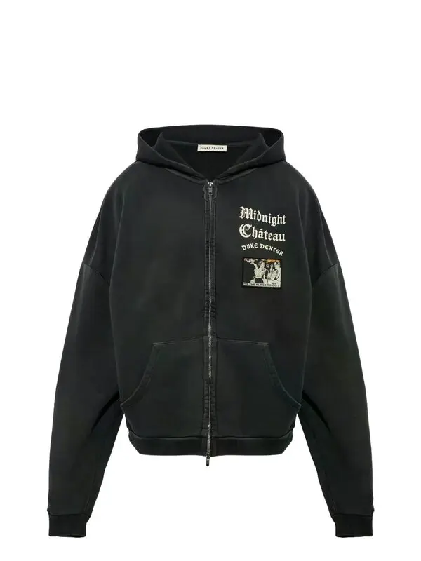 DUKE + DEXTER Midnight Château Zip-up Hoodie - Black