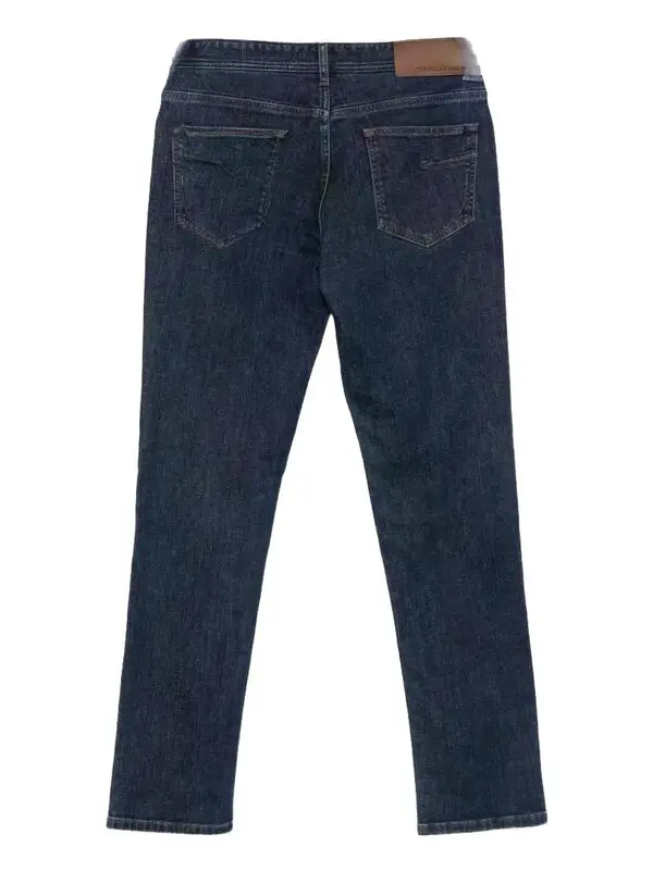 Corneliani Logo-patch Jeans - Blue