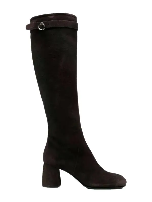 LISKA Buckle-detail Knee-high Boots - Brown