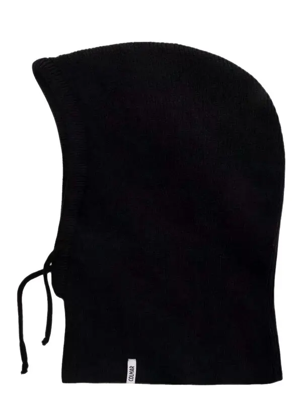 COLMAR Ribbed-knit Drawstring Balaclava - Black