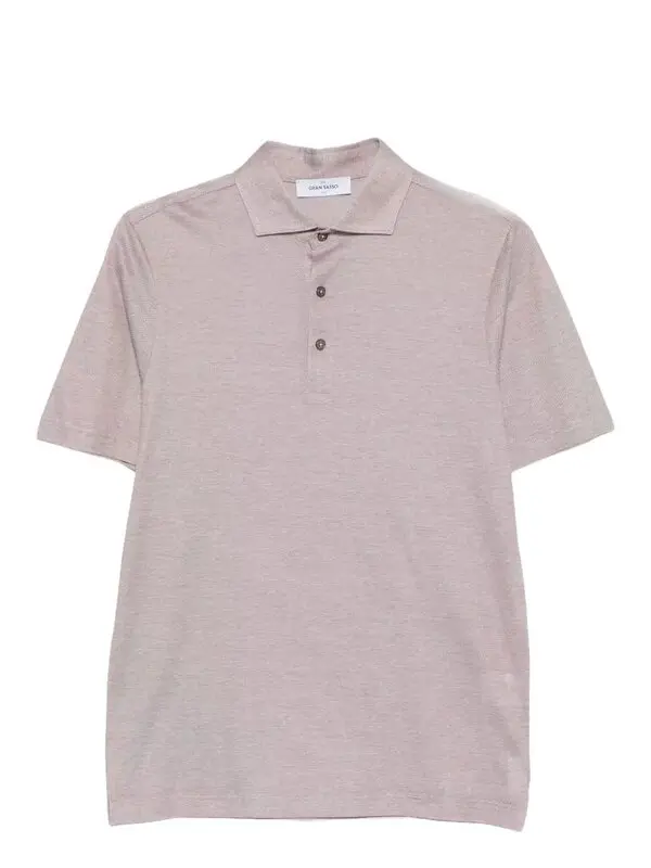 GRAN SASSO Short-sleeve Polo Shirt - Pink