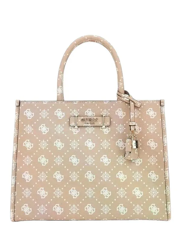 Guess Silia Logo-print Tote Bag - Neutrals