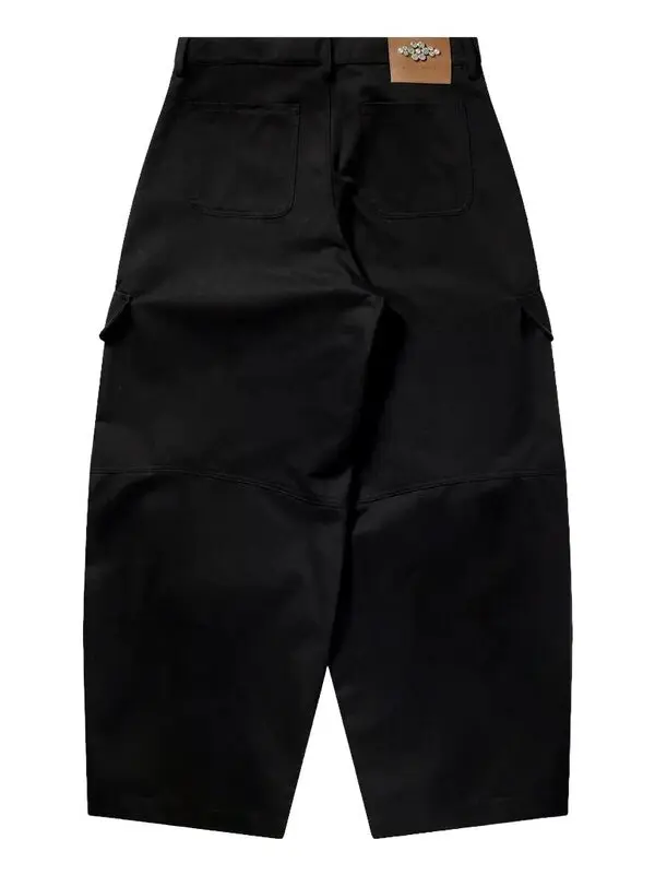 Simone Rocha Knee-pleat Balloon Cargo Pants - Black