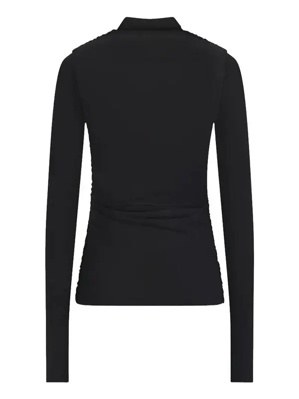 DARKPARK Joy Double-fabric Faux-astrakan & Jersey Top - Black