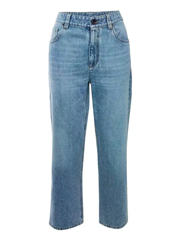 Brunello Cucinelli Logo-detail Straight-fit Jeans - Blue