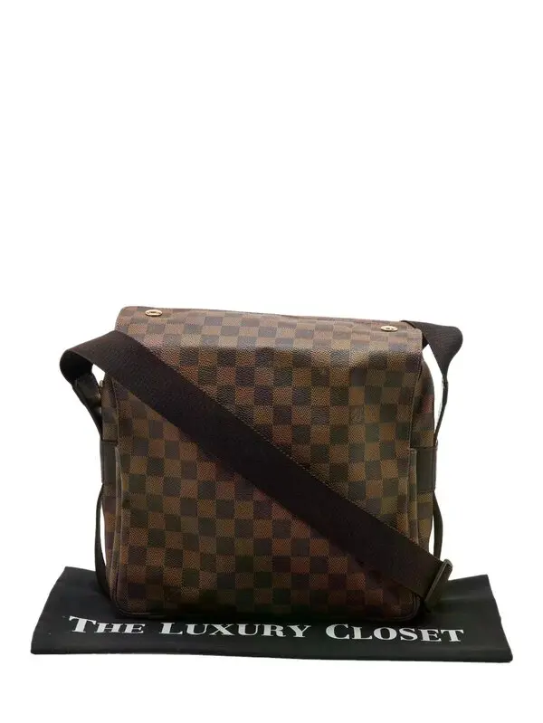 LOUIS VUITTON 2000 Naviglio Damier Ebene Shoulder Bag - Brown
