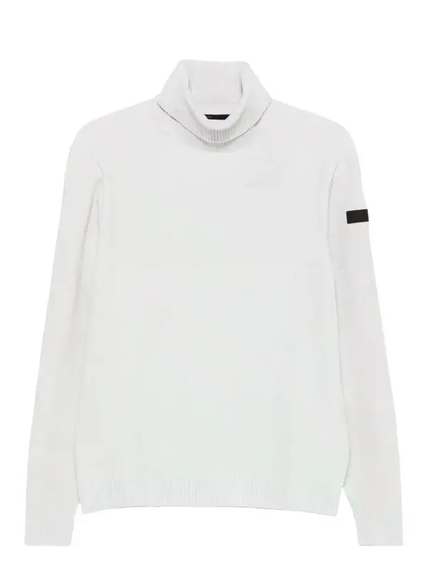 RRD Roll-neck Logo-patch Sweater - Grey
