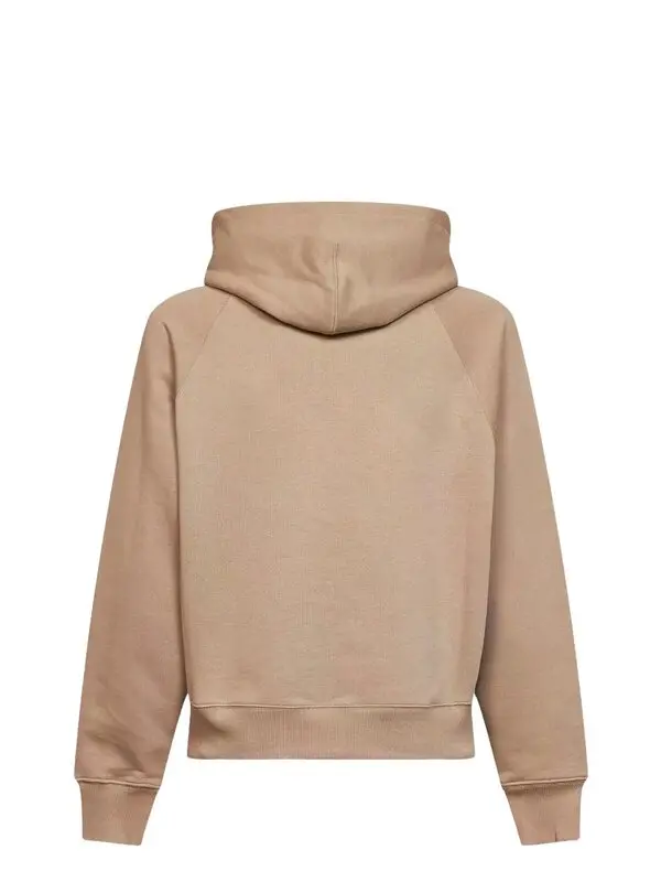 AMI Paris Logo-embroidered Hoodie - Neutrals