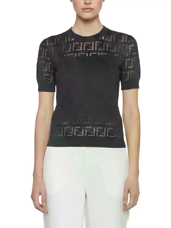 Fendi Zucca Short-sleeve T-shirt - Black