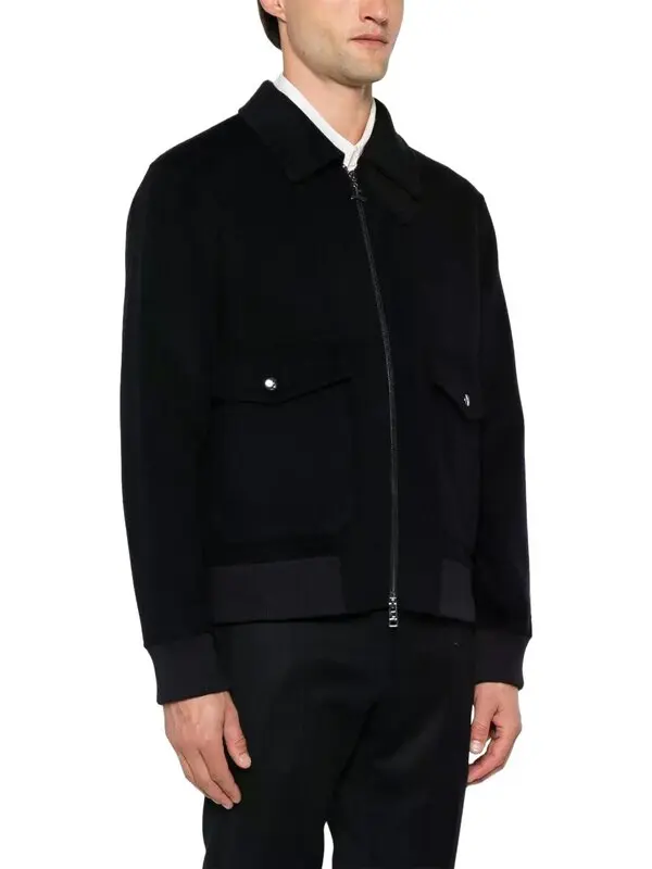 ON THE BUND Zip-up Flap-pocket Jacket - Blue