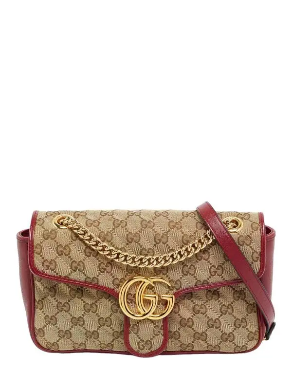 Gucci Small Gg Marmont Diagonal-quilt Shoulder Bag - Neutrals