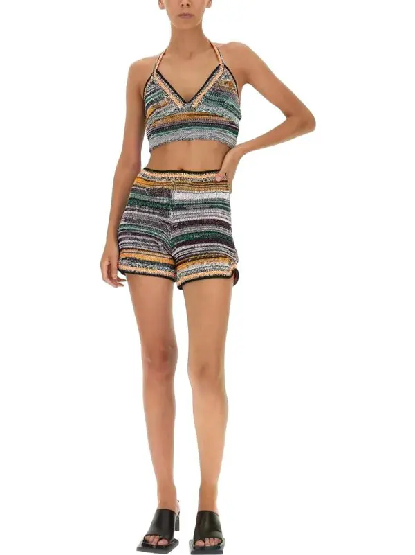 MIISTA Berthe Striped Shorts - Neutrals