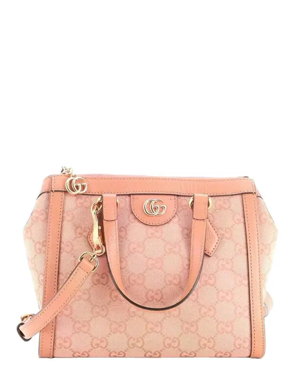 Gucci Ophidia Top Handle Gg Coated Canvas Small Tote Bag - Pink