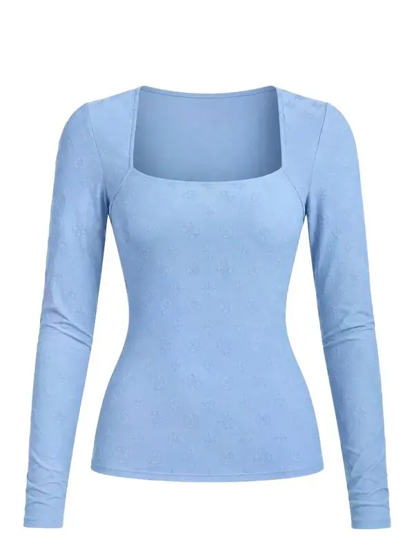 Guess Elleona Jacquard T-shirt - Blue
