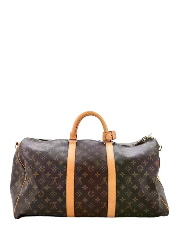 LOUIS VUITTON Keepall Bandouliere Bag Monogram Canvas 50 Travel Bag - Brown