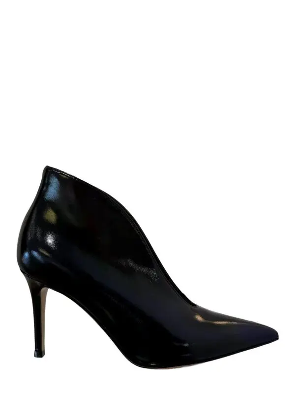 GIANVITO ROSSI Vania Patent Leather Ankle Boots - Black