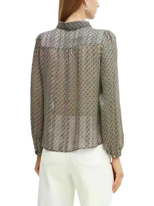 MORGAN Patterned Buttoned Shirt - Black