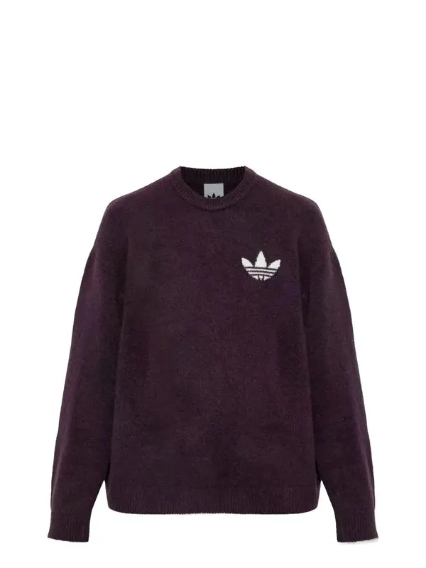 Adidas Ess Logo-embroidered Sweater - Red