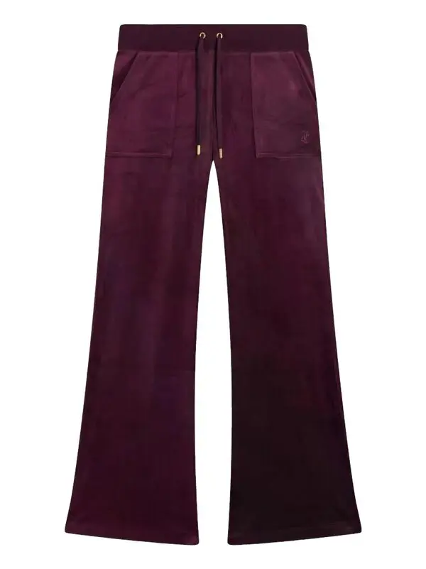 Juicy Couture Low-rise Velour Track Pants - Purple