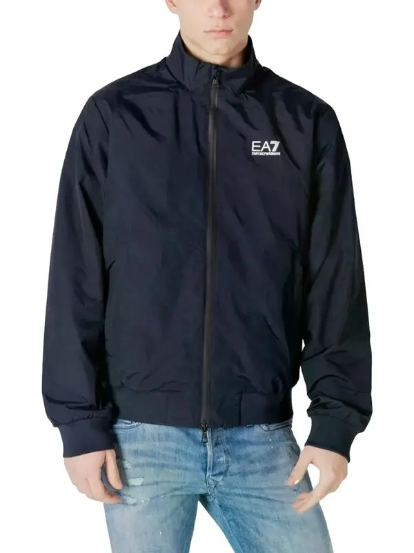 EA7 Logo-print Bomber Jacket - Blue