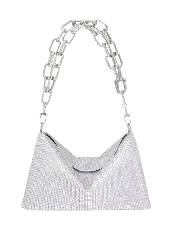 Judith Leiber Bowie Slouch Crystal-embellished Chain-link Tote Bag - Silver