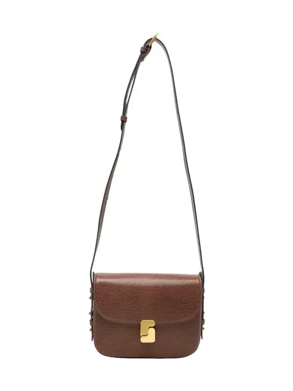 Soeur Bellissima Lizard-effect Leather Shoulder Bag - Brown