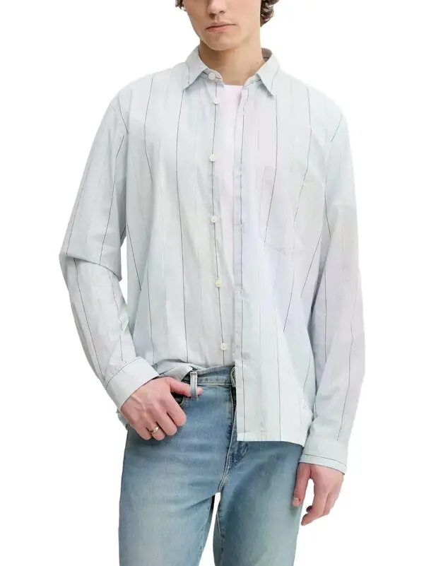 Marc O'polo Striped Cotton Shirt - Blue