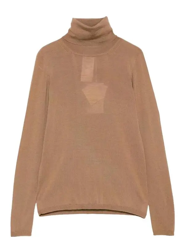 Max Mara Roll-neck Long-sleeve Sweater - Brown
