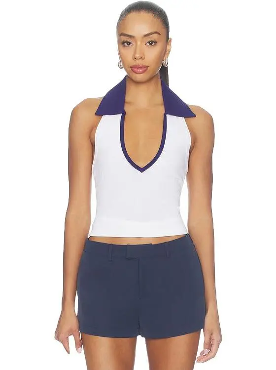 SNDYS. Gwen Contrast Top In . Also - Navy