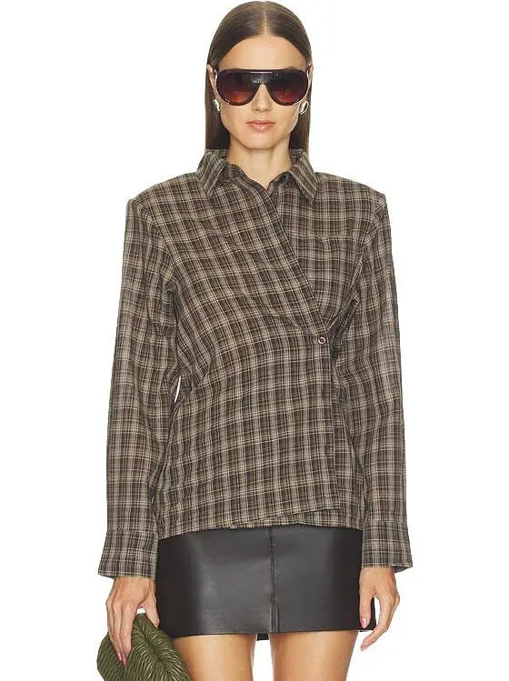 ALL THE WAYS Ila Button Up Top In . Also - Multi