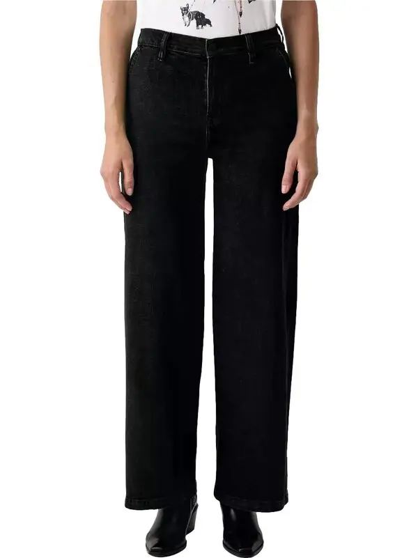 Dkny Wide-leg Jeans - Black