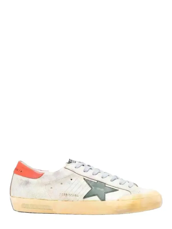GOLDEN GOOSE Super-star Distressed Sneakers - White