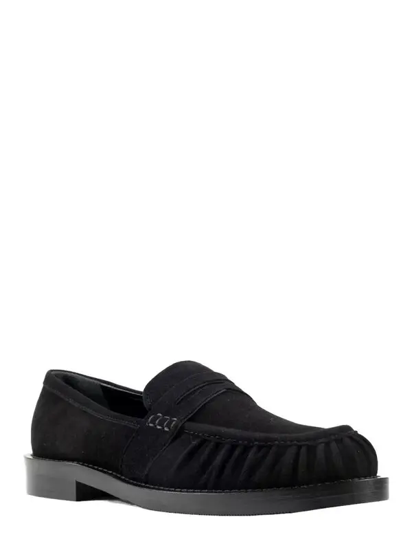 CHUCKIES Ruched Penny Loafers - Black