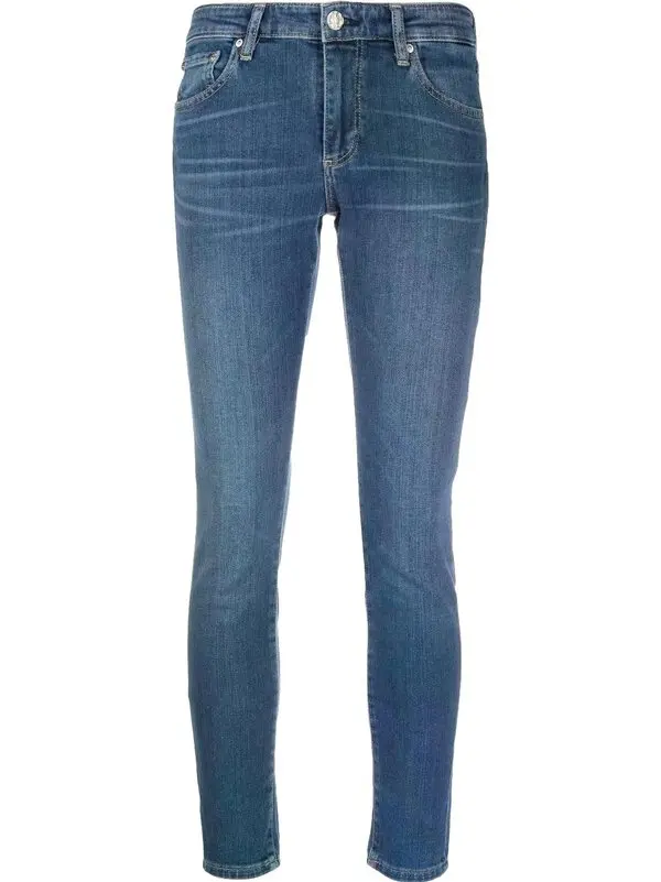 Ag Mid-rise Skinny Jeans - Blue