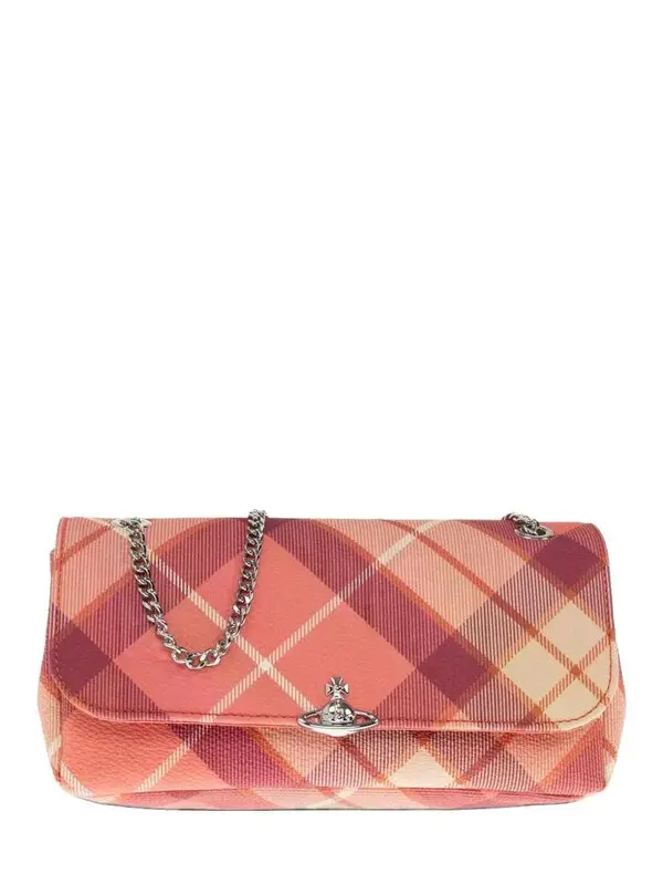 VIVIENNE WESTWOOD Orb Plaid Mini Bag - Red