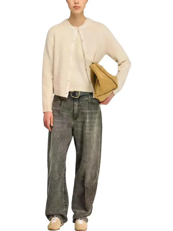 SEMICOUTURE Gipsy Sequin-embellished Cardigan - Neutrals
