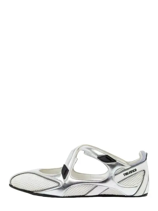 Attico Floor 01 Mesh-panel Ballet Flats - Silver