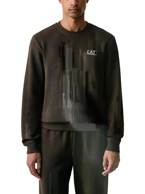 EA7 Logo-patch Ribbed Sweater - Brown