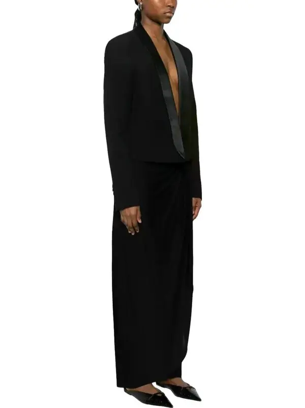 TOM FORD Shawl-lapel Cropped Tuxedo Jacket - Black