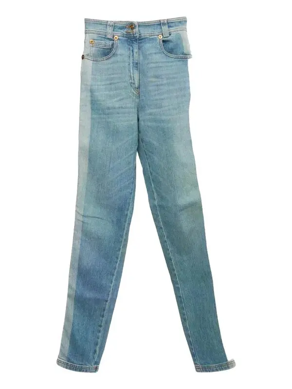 Versace Two-tone High-waisted Jeans - Blue